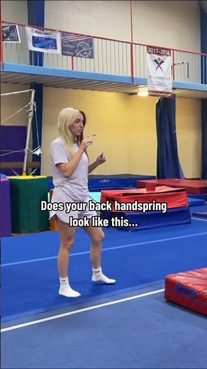 Back Handspring Tips #gymnasticstips #backhandspring