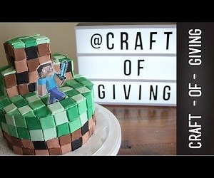 EASY MINECRAFT Cake for the None-Cake Decorator | Craft of Giving