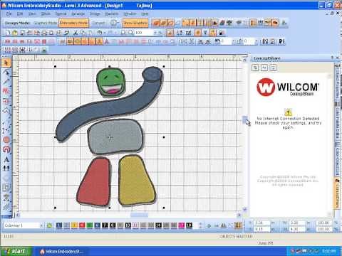 Wilcom EmbroideryStudio e1 5 Auto Convert Graphic to Embroidery or auto stitch