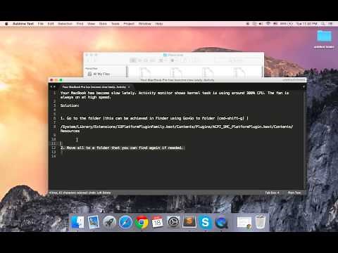 Kernel_task using 300% CPU time, high fan speed and slow computer in MacBook