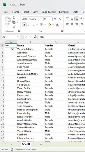 Easy way to number rows on Excel. #excel #exceltutorial #excelwithbeistand #exceltipsandtricks #exceltips