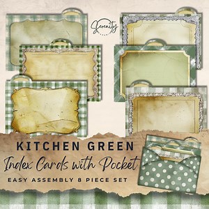 Pocket Index Cards Junk Journal Printable DIY Crafting Digital Download 11x8.5 JJ109 - Etsy