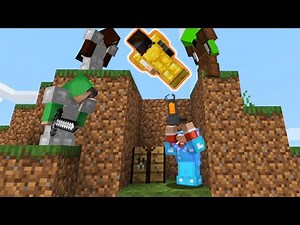 Minecraft Manhunt But I Secretly Cheated Using A Gravity Gun...
