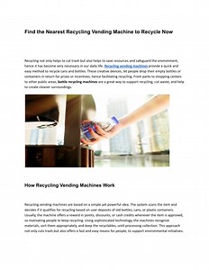 Find the Nearest Recycling Vending Machine to Recycle Now - SlideServe