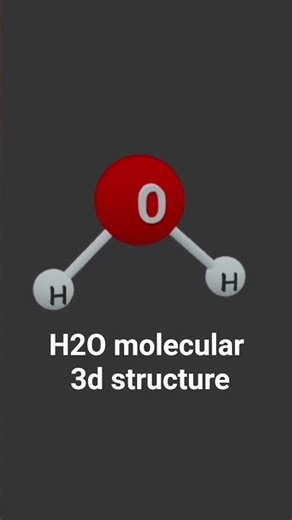 H2O 3d molecular structure #chemestry #3dmodal #h2o