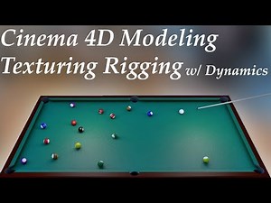 Cinema 4D | Billard / Pool Game | Modeling texturing and rigging (Dynamics)