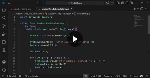 #codsoft #java #internship #coding #learningjourney | Sai Mani Bhavya Sakala