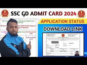 SSC GD Admit Card 2024 Download Link [Region wise], Application Status//How to ✅ Check form Status