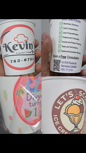 #trinitrendycups #trending #custombranding #cups Logo printing full colour (8oz) Minimum order - 250 pcs Price - $250 Delivery - $50 or free pick up Couva Buy 1 box or 1000pcs and pay $800 (limited time offer) - Receive Free Delivery - Free QR code with Landing Page (Pause video and scan QR codes in video to test) - Free Final Design (Customer must provide Logo) Prices are final and are inclusive of cups and printing Ordering Process: Custom Orders are by pay first system only. Once payment is m