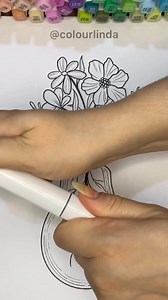 Let your ideas flourish 💡🌼 #asmr #coloring #colouring #art #colorindo #coloringbook #satisfying #satisfyingvideos #lamp #flowers | colourlinda