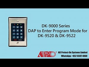 APO DK-9520 & DK-9522 Using DAP to Enter the Programming Mode
