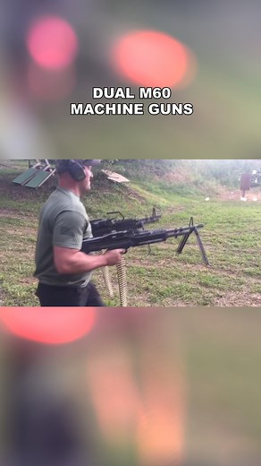 DUAL M60 MACHINE GUNS #machinegun #m60 #viralreels #weapons | Nostalgic Gaming