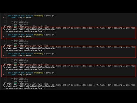 Next.js App Router Gotcha: params Is Now a Promise (This Will Break Your App)