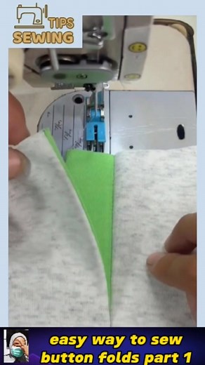 Easy way to sew button folds part 1 #sewing #tailor #reels | Sewing Tips