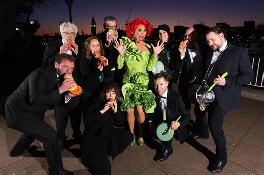 Strictly’s La Voix fronts vegetable-playing orchestra at London hotspot