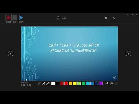 Can't hear the audio after recording in PowerPoint | PowerPoint audio recording issue