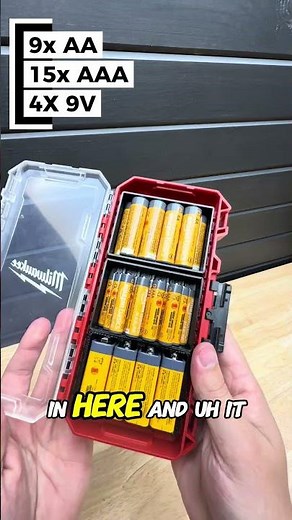 Make It Monday: Packout battery holder from a bit case 🔋 No more loose AA, AAA, or 9V cells!