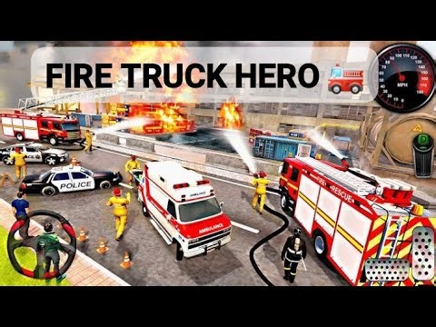 New 20260Fire Brigade car Game 3D 🚒 | Firefighter Rescue Mission in City | Emergency Fire Truck