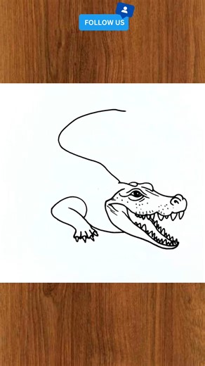 How to draw a crocodile #drawing #howtodraw #draw #sketch #crocodile #zoodraw | Çizim Mektebı