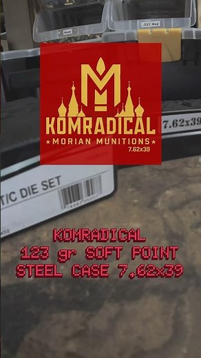 Hand loading 7.62x39 ammo | Morian Munitions KOMRADICAL 123 gr Soft Point Steel Case