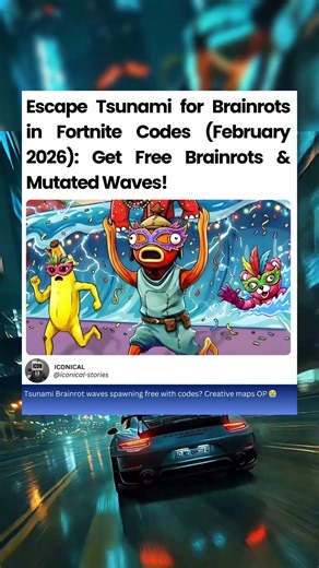 Escape Tsunami for Brainrots in Fortnite Codes (February 2026): Get Free Brainrots & Mutated Waves!