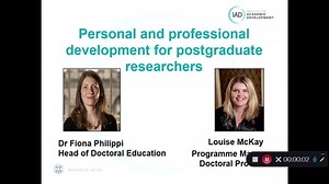 Institute for Academic Development: support for postgraduate researchers 2021/22