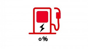 Battery charging, battery indicator showing dashboard, Electric car display screen icon animation on a white background.
