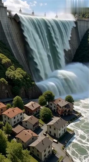 Dam explosion and destruction of village houses 🌊🏘️