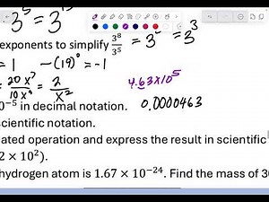 Mod 6 review 2025 (Exponent Rules and Scientific Notation) MAT125 Joyce University