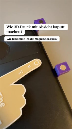 Wie 3D-Druck mit Absicht kaputt machen? Ich muss an die Magnete kommen. #3ddrucker #3ddruck #3dprint #3dprinting