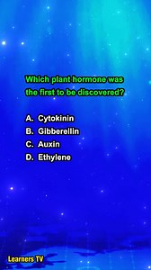 5.7K views · 60 reactions | Which plant hormone was the first to be discovered? #learnerstv #sciencequiz #botany #education #learning | Learners TV | Facebook
