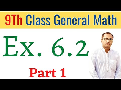 9Th Class General Math Chapter 6 || Exercise 6.2 Only Smart Syllabus Questions ||