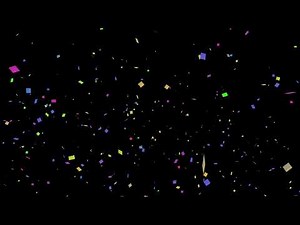 4K Colorful 3D animation of confetti falling on green screen