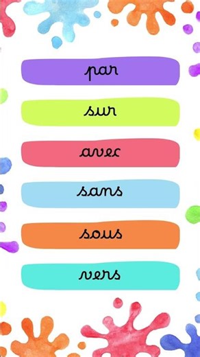 Les Mots Invariables en Français - Série 1