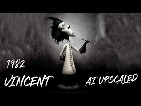 Vincent 1982 Tim Burton Short Film | Upscaled AI [1440p QHD]
