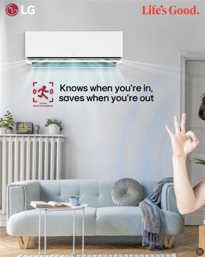 9.1K views · 457 reactions | With LG’s Human Detection Sensor, the aircon adjusts when you’re around and powers down when you’re not. Control it anytime, anywhere using LG ThinQ app. Get yours now: https://www.lg.com/ph/residential-air-conditioner/split-type-air-conditioners/ #LifesGood | LG Global | Facebook