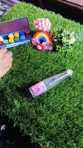 "Waste Bottle + Rose = Magical Decor 💫🌹 #DIYShorts"..#craft bottle #craft #craftbottleideas