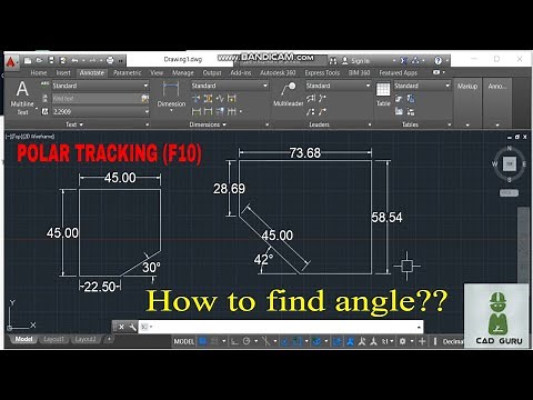 HOW TO FIND ANGLE IN AUTOCAD (POLAR TRACKING)