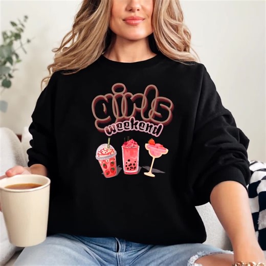 Girls Weekend Sweatshirt, Matching Girls Trip Shirt, Besties Vacation Crewneck, Bachelorette Travel Gift, Girls Trip Outfit Ideas - Etsy