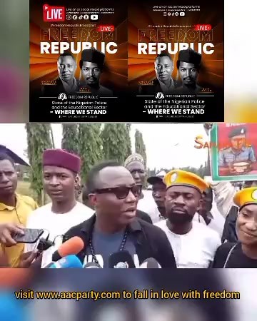 When Sowore and Dan Bello united for the police welfare protest. Join them at 7pm today on Freedom Republic Broadcast via X space, Instagram/Facebook live. Set your reminder here:https://x.com/i/spaces/1nAJEEmeARXJL To learn more about Sowore, click on the link below to join the Unstoppable Friends Of Sowore channel on WhatsApp: 👇🏿 👇🏿 👇🏿 https://whatsapp.com/channel/0029Vb2h2GZ6xCSJ4cuXeM0Y | Unstoppable Friends Of Sowore