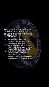 9.8K views · 211 reactions | What are the two primary functions of the mineral oil used in an oil-immersed transformer? _____ 퐈❤️퐄퐥퐞퐜퐭퐫퐢퐜퐢퐭퐲 #electricalengineering #electrician #education #review | Philippine Electrical Code | Facebook