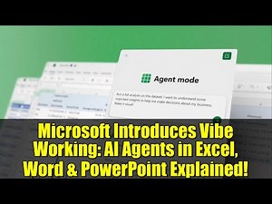 Microsoft Introduces Vibe Working: AI Agents in Excel, Word & PowerPoint Explained!