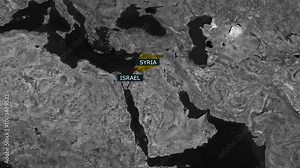 Political map of Syria and israel. Map of Syria and israel with borders