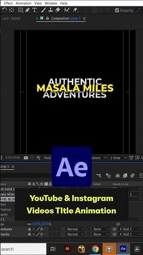 Hijack More Views with Custom Animated Title Sequence - After Effects Title animation #intros