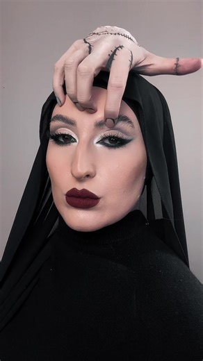 Morticia Addams Makeup Tutorial with Thing | Wednesday Netflix