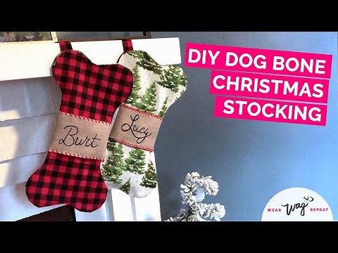 DIY Dog Bone Christmas Stocking: Sewing Pattern and Tutorial to Make Your Own