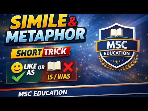 Simile vs Metaphor – The Ultimate Masterclass You Can’t Miss! 🔥 MSC EDUCATION