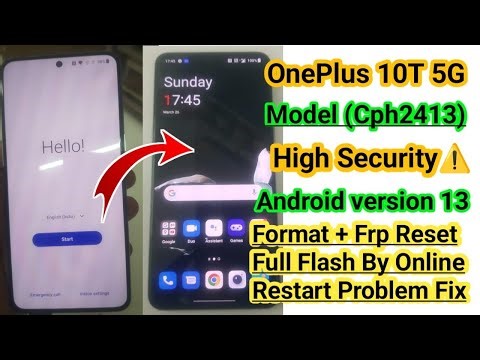 OnePlus 10T 5G Frp Unlock/Bypass Tool || Cph2413 Android 13 Format + Frp Online Restart Problem Fix✓