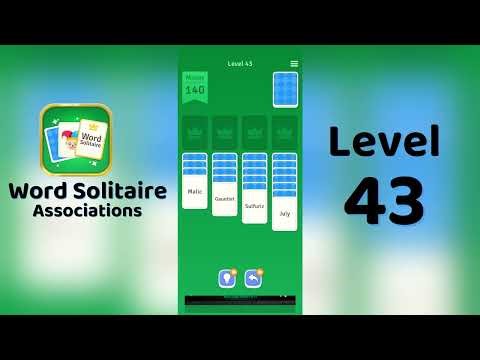 Word Solitaire Level 43 Answer 🃏 | Solitaire Associations: Words