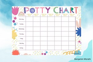 Potty Training Chart for Toddlers, Preschoolers and Kids - Toilet Training Sticker Chart Printable for Girls and Boys - Etsy